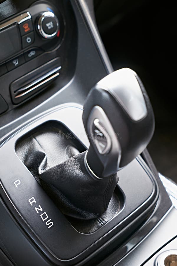 Close-up of a Car S Automatic Gear Shift Lever and Console. Stock Image ...