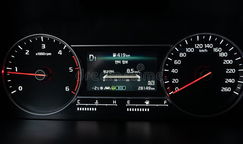 Close-up of the Car S Interior Instrument Panel Stock Image - Image of ...