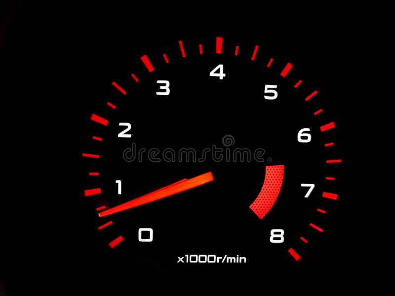 Close Up Car Speedometer Gauge. Stock Image - Image of close ...