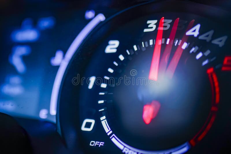 Close up car speedometer stock image. Image of engine - 251712387