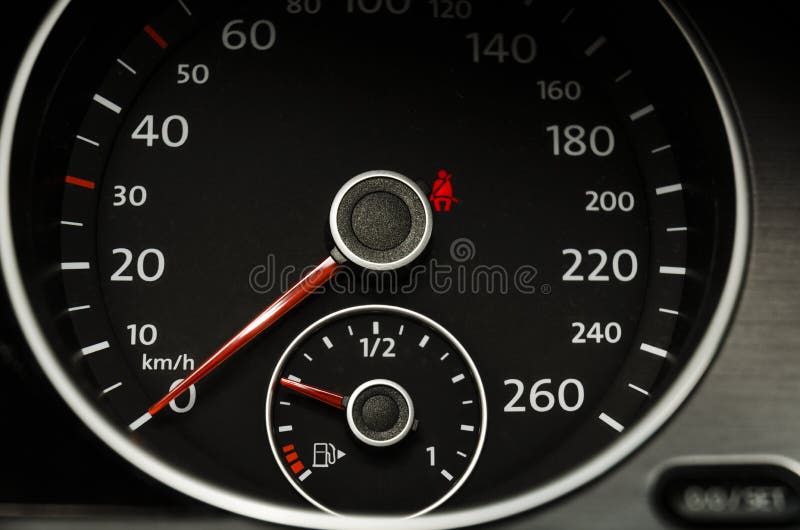 Close Up of a Car Speedometer Stock Photo - Image of gauge, fuel: 34413606