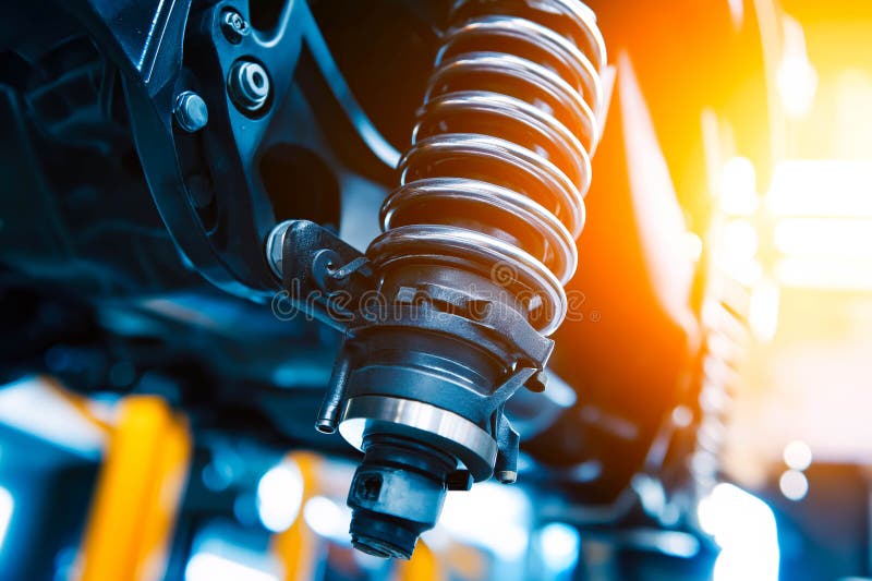 Close-Up of Car Suspension System Stock Illustration - Illustration of ...