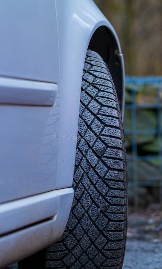 Close-up of Car Tire with Tread Pattern.. Stock Photo - Image of wheel ...