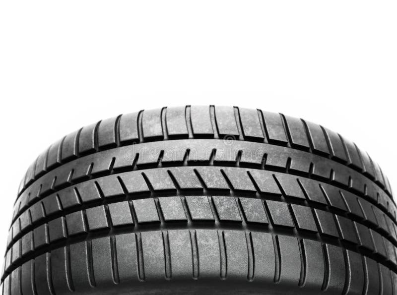 Close-up of Car Tire Tread Pattern on White Background Stock ...