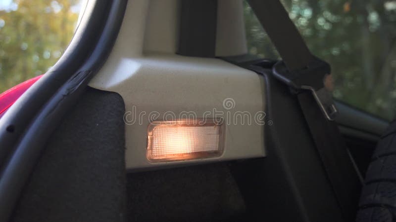 Close-up of Car Trunk Light Stock Video - Video of trunk, interior ...