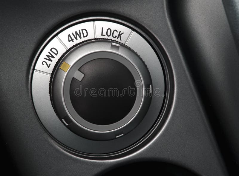 Close Up of a Car Wheel Drive Control Selector Stock Image - Image of ...