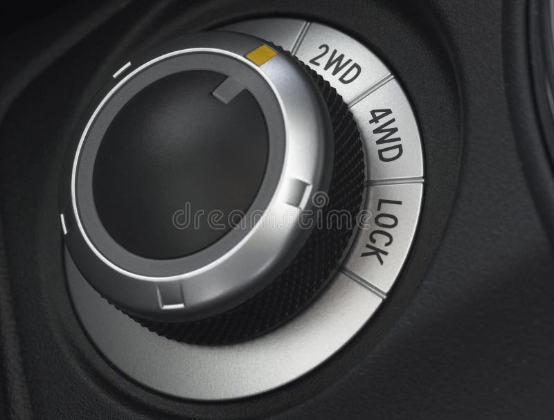 Close Up of a Car Wheel Drive Control Selector Stock Image - Image of ...