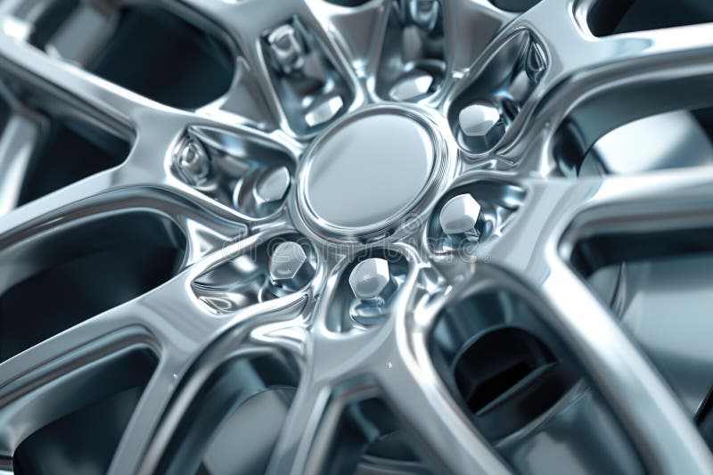 Close Up of a Car Wheel with Multiple Spokes, Suitable for Automotive ...