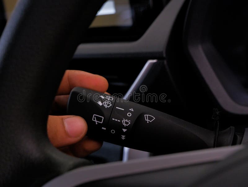 Close-up of Car Windshield Wiper Control Switch Stock Photo - Image of ...