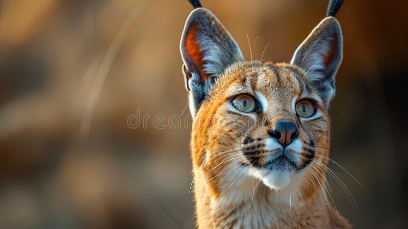 A Close-up of a Caracal S Face, Showcasing Its Distinctive Tufted Ears ...