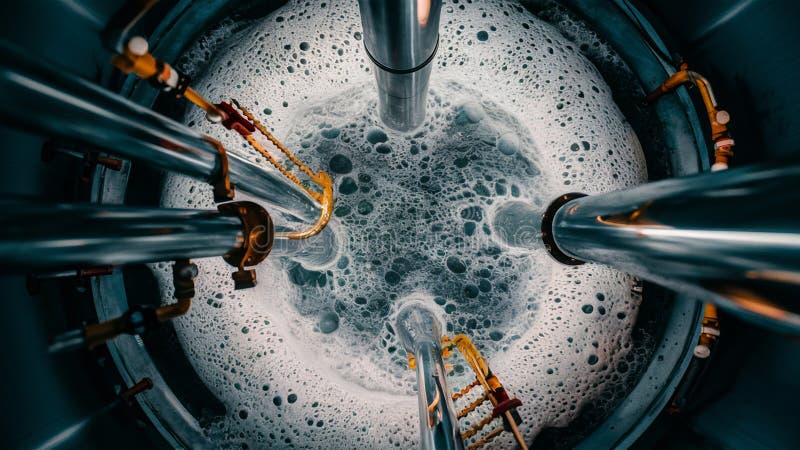 Close-up of Carbon Capture Column in Operation Stock Illustration ...