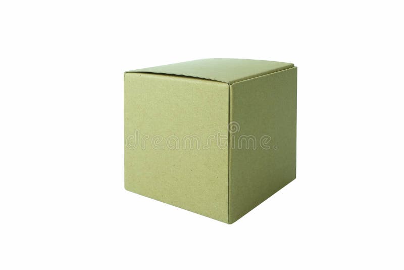Cardboard Cube stock photo. Image of sidewalk, cardboard - 10643470