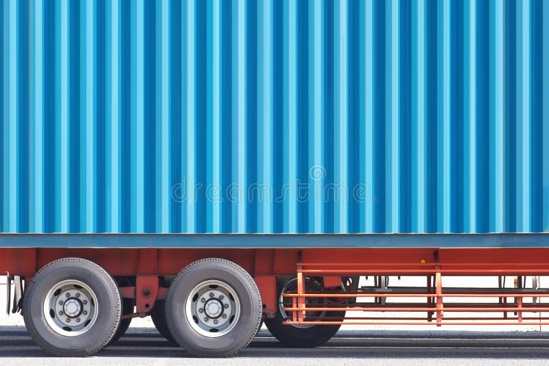 Close Up Cargo Container Truck Stock Image - Image of port, custom ...