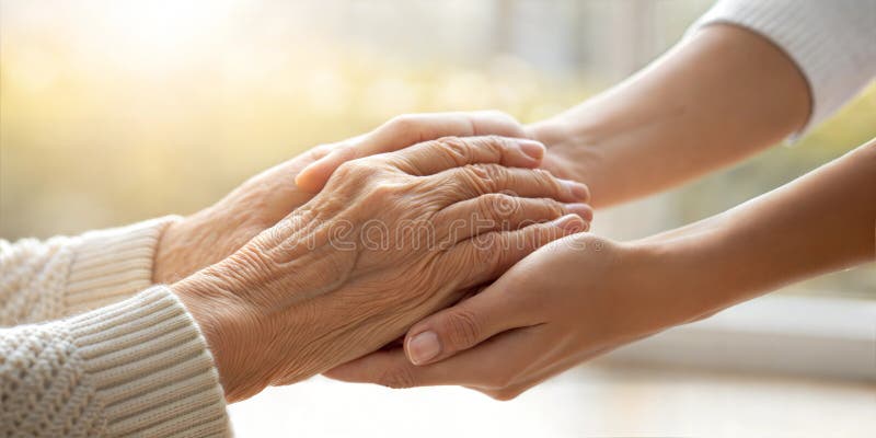 Close-up of Caring Hands Holding Hands Stock Illustration - Illustration of healthcare, hands ...