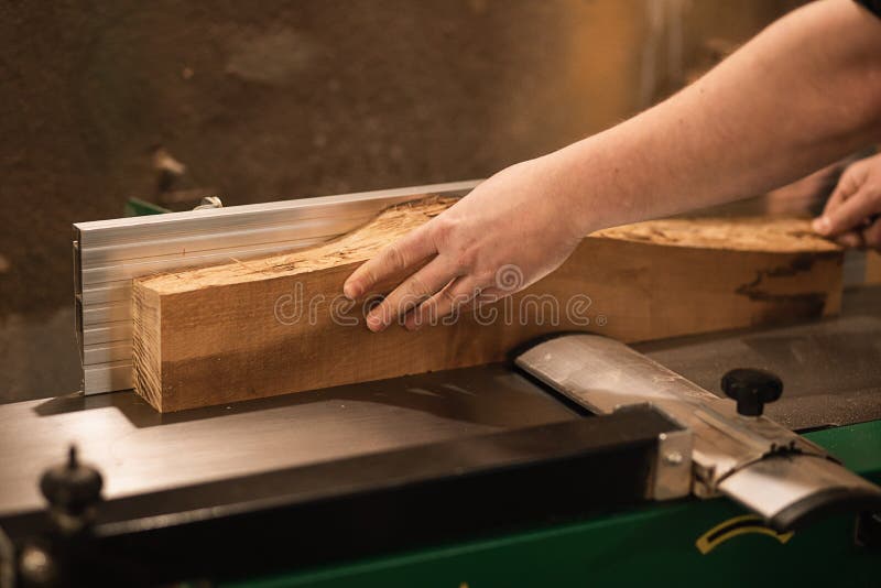Close-up of Carpenter Working Hands Fixing Wood Bar, Timber and Work ...