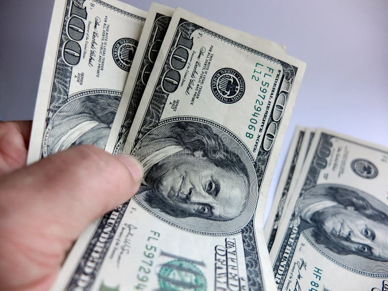 Close-up Cash, 100 Hundred Dollar Bills, 50 Dollar Bills, 20 Dollar ...