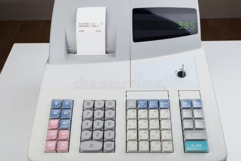 Close-up of Cash Register stock image. Image of convenience - 218927429