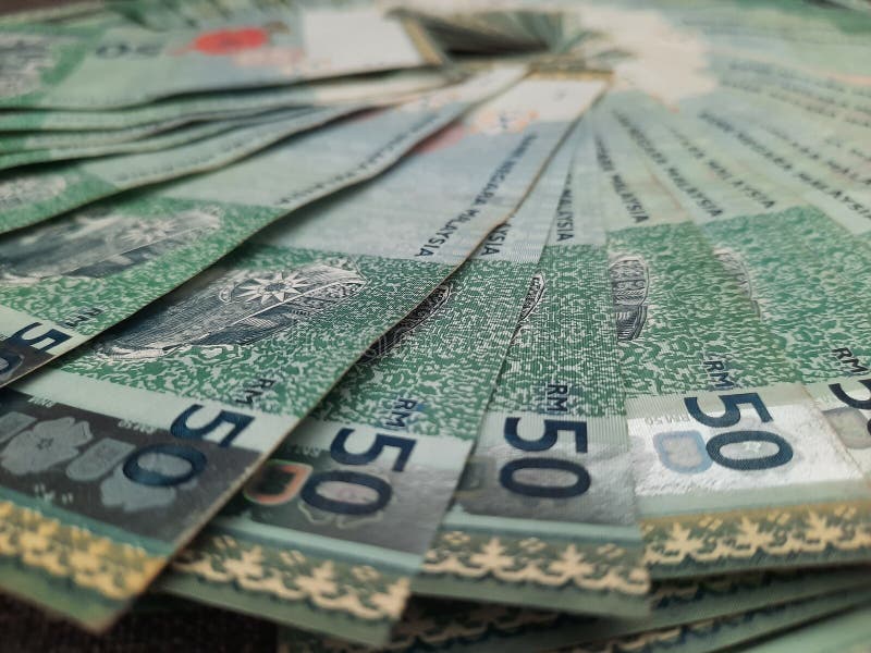 Close Up of Cash Ringgit Malaysia on the the Sofa. Blurred Backgrounds ...