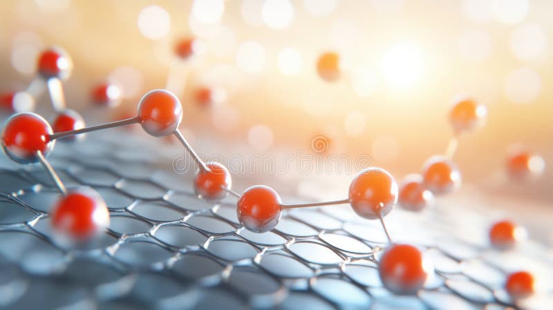 Close-up of Catalyst Surface Showing Nano Interactions with Reactive ...