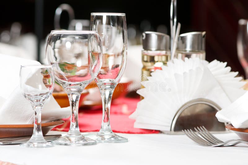 Close-up Catering Table Set Stock Photo - Image of meal, plate: 17880842