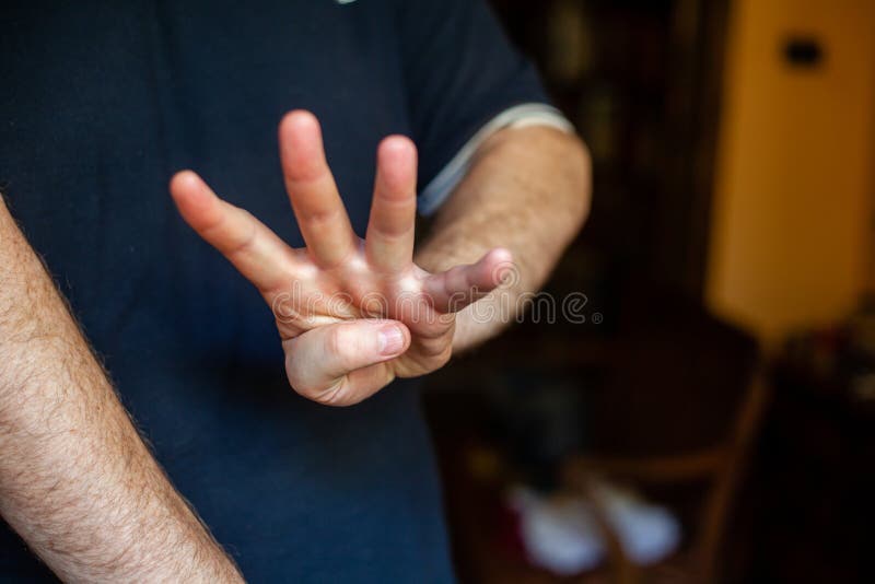 Close Up of Caucasian Man Hands Gesticulation while Communicating Stock ...