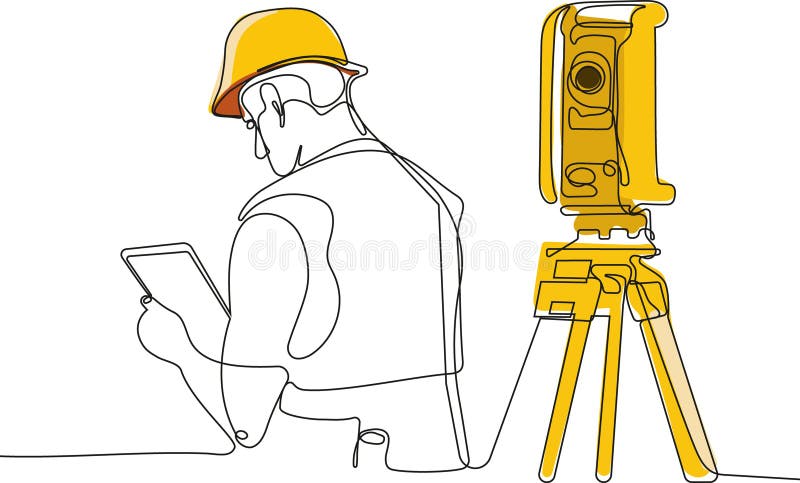 Surveyor with a Tripod Icon. Geodesic Tripod Stock Vector ...