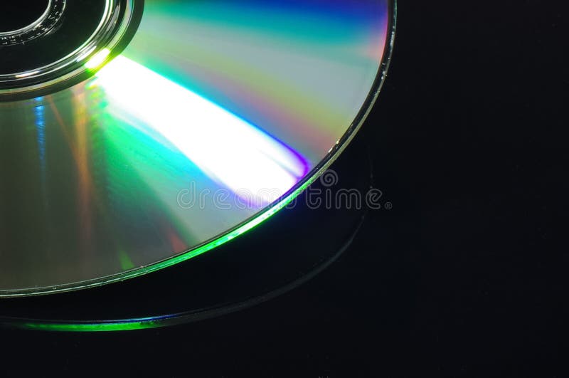 Close Up CD Isolated on the Dark Background Technology Concept Stock ...