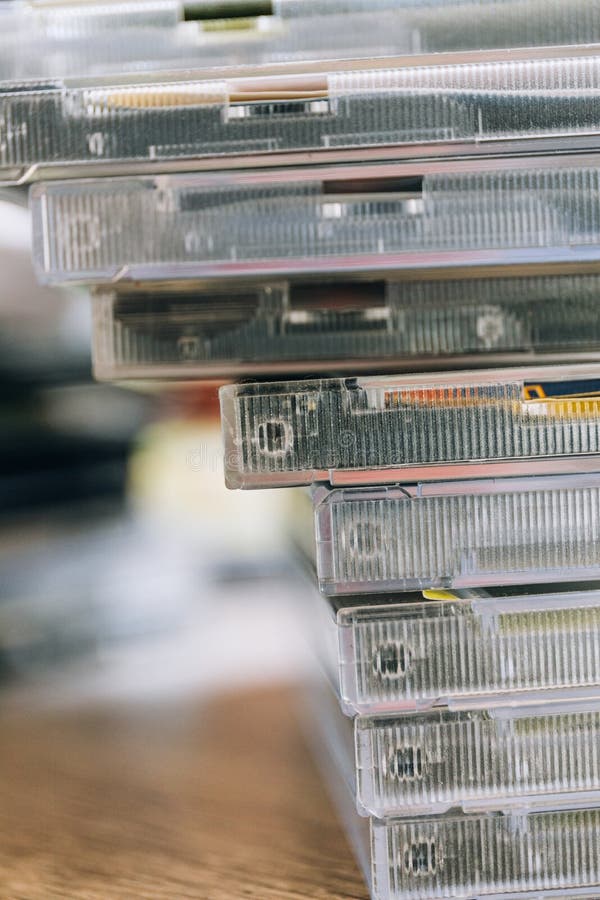 Close up of cd stack stock image. Image of design, multimedia - 180308851