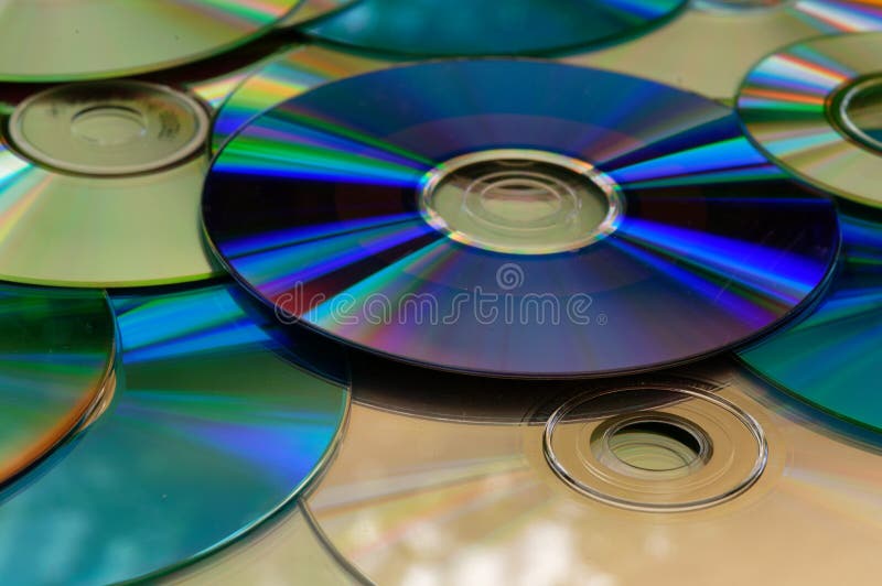 Close up of cds on a desk stock photo. Image of files - 168505062