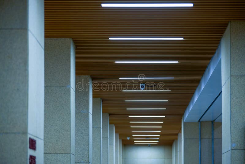 Close-up of Ceiling Lines in Modern Design Interior Stock Photo - Image ...