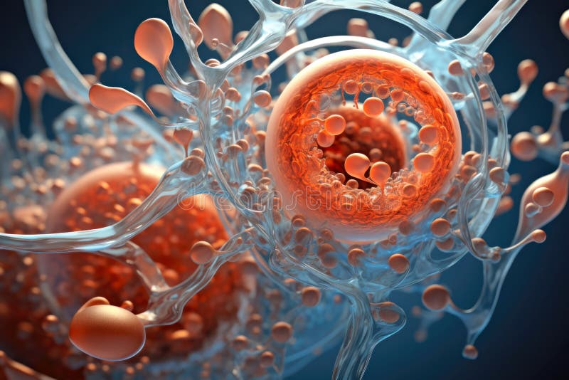 A Close Up of a Cell in a Cell Wall Stock Photo - Image of science ...