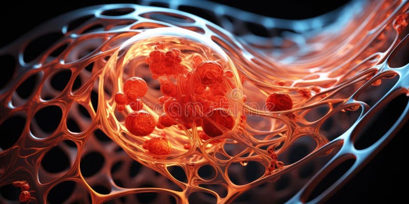 A close up of a cell stock illustration. Illustration of science ...