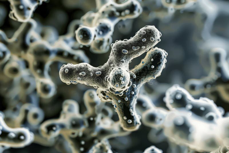 Close Up of a Cell with Many Holes in it. Stock Illustration ...