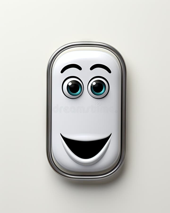 A Close Up of a Cell Phone with a Smiley Face. Generative Ai Stock ...