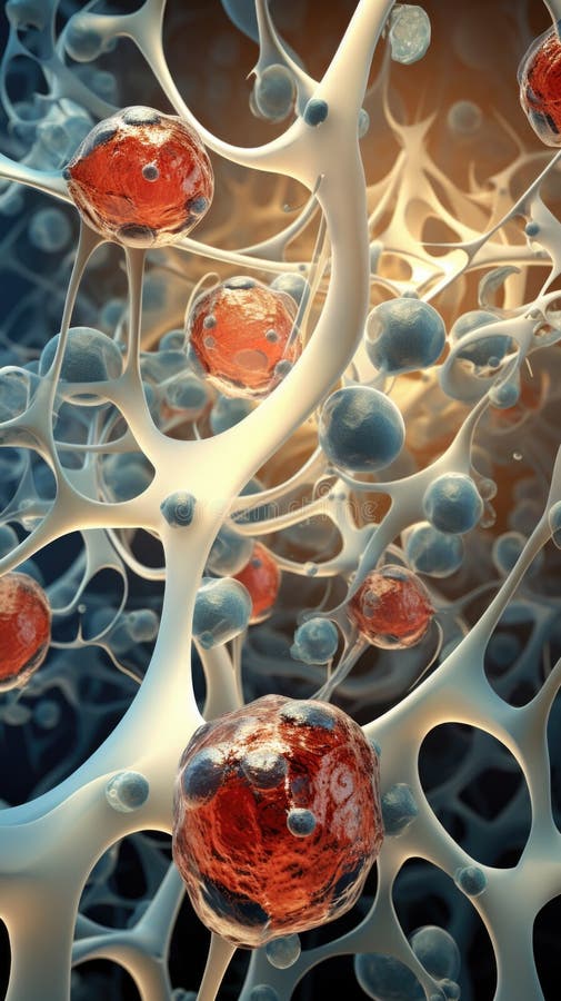 A Close Up of a Cell in a Cell Wall Stock Illustration - Illustration ...