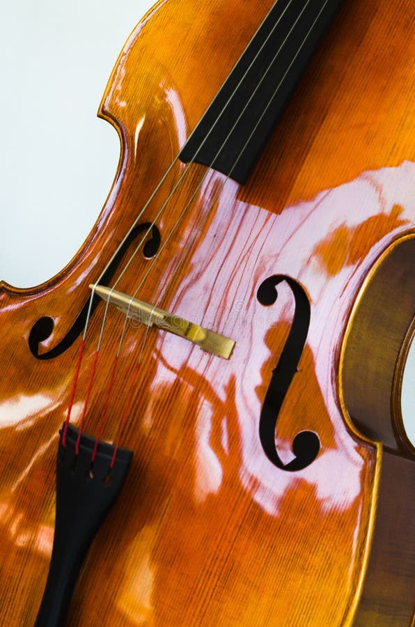 Close Up of a Cello Musical Instrument Stock Photo - Image of wooden ...
