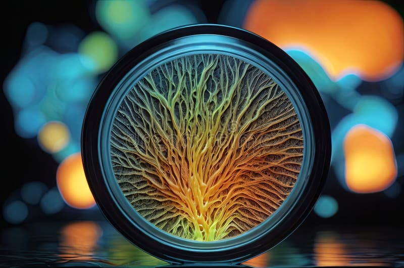 A Close-up of Cells or Bacteria, a Microscopic Photo. Stock ...