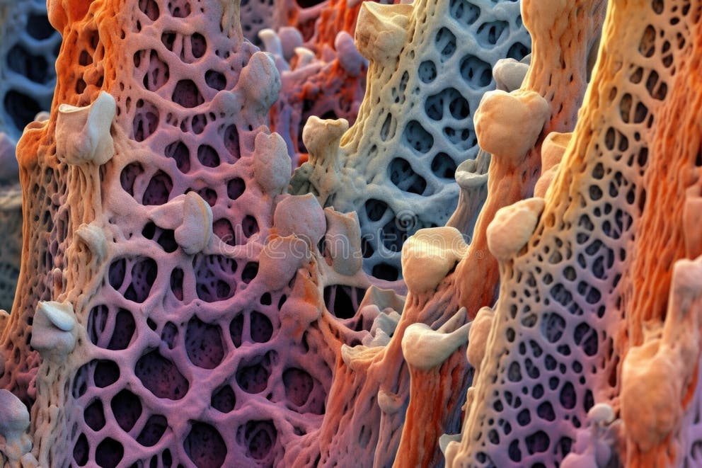 Close-up of Cellular Bone Healing Under Microscope Stock Photo - Image ...