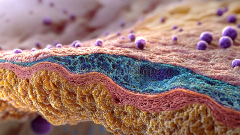Close-up of Cellular Structure Showcasing Intricate Layers and Textures ...