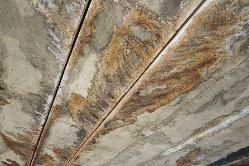 Cement Ceiling Have Traces Water Drip Stock Photo - Image of water ...