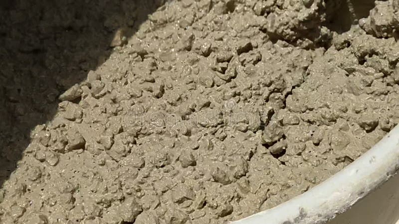 Close Up of Cement Mixer Mixing Concrete. Stock Footage - Video of ...