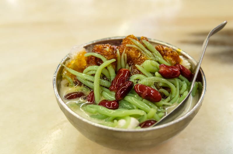 Cendol Dessert with Gula Melaka Syrup Stock Image - Image of isolated ...