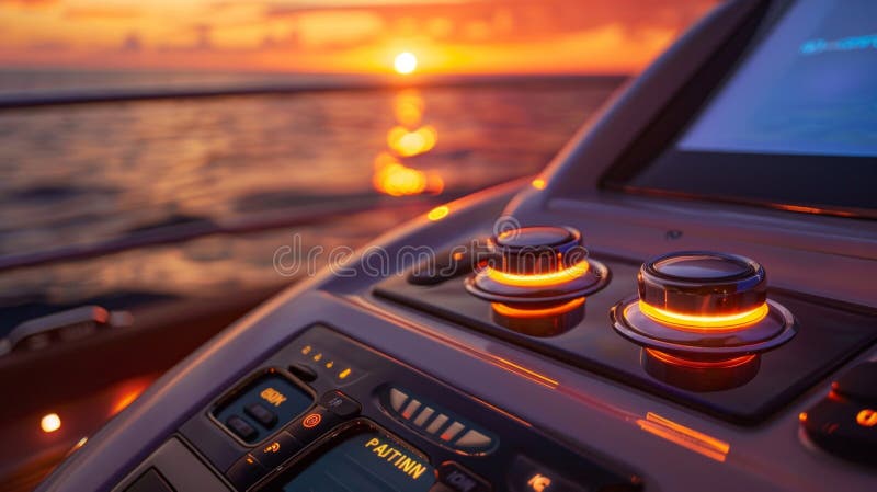 Close Up Center Console, Car Interior. Advanced Technology in ...