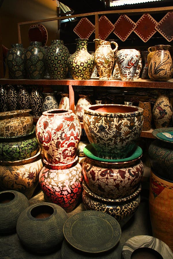 Close-up of Ceramic Pots at Pottery Gallery Editorial Photography ...