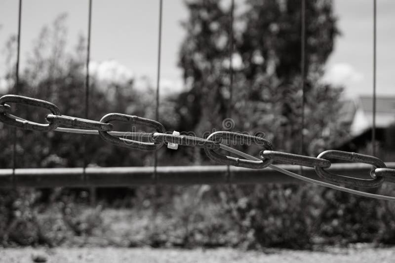 Close Up of a Chain in Black and White Stock Photo - Image of life ...