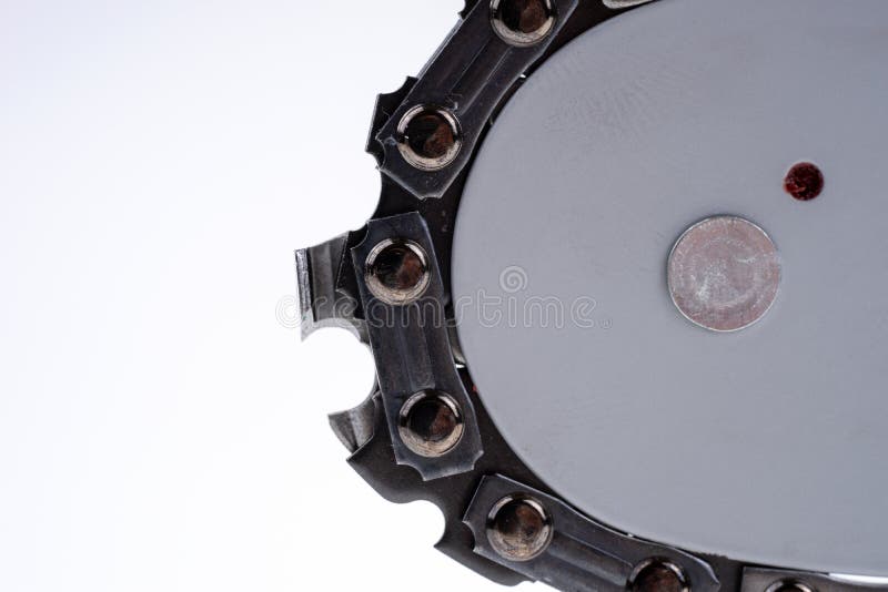 Close Up of the Chain of a Chainsaw Stock Image - Image of hardware ...