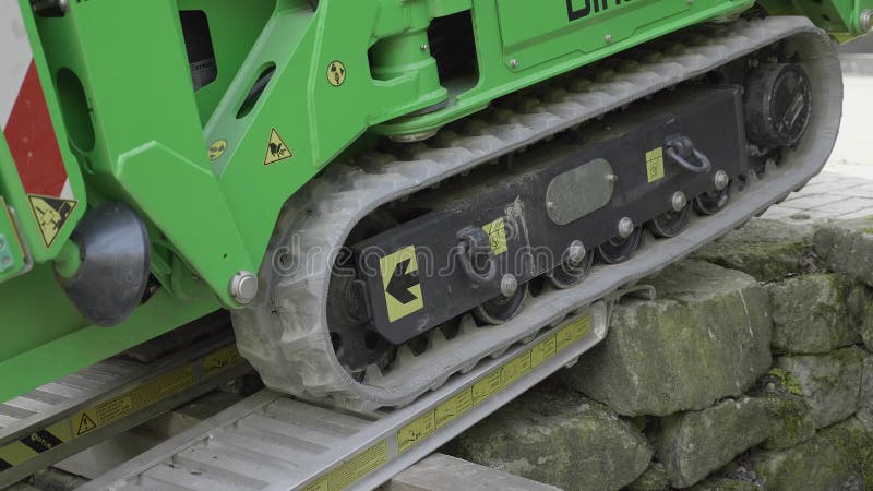Close-up of a Chain Drive on a Crane Driving Up a Ramp Stock Video ...