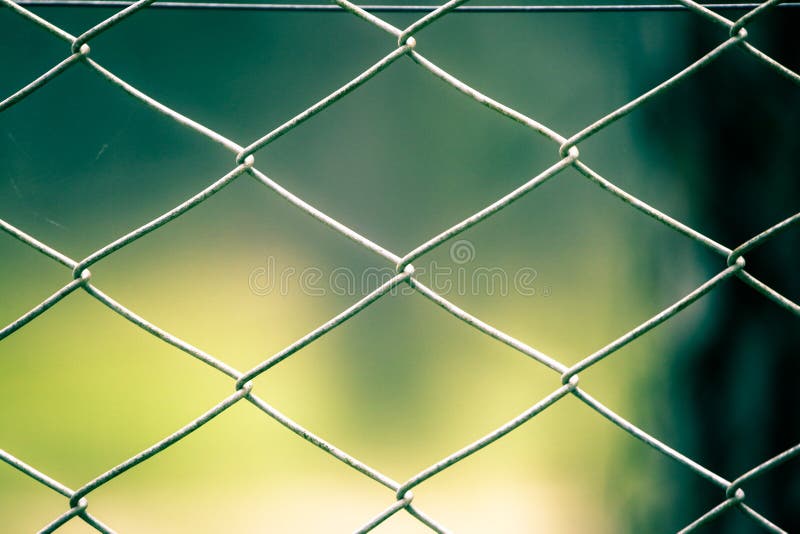 Close Up of a Chain Link Fence Stock Image - Image of sitting, close ...