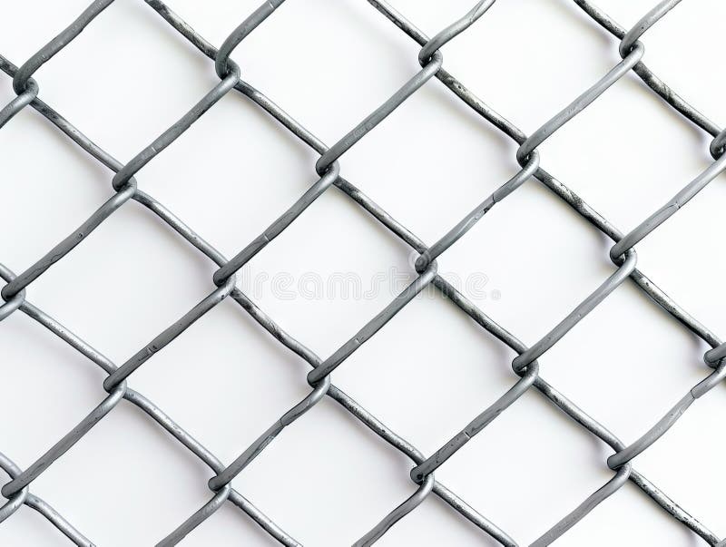 A Close Up of a Chain Link Fence Stock Image - Image of fence, chain ...