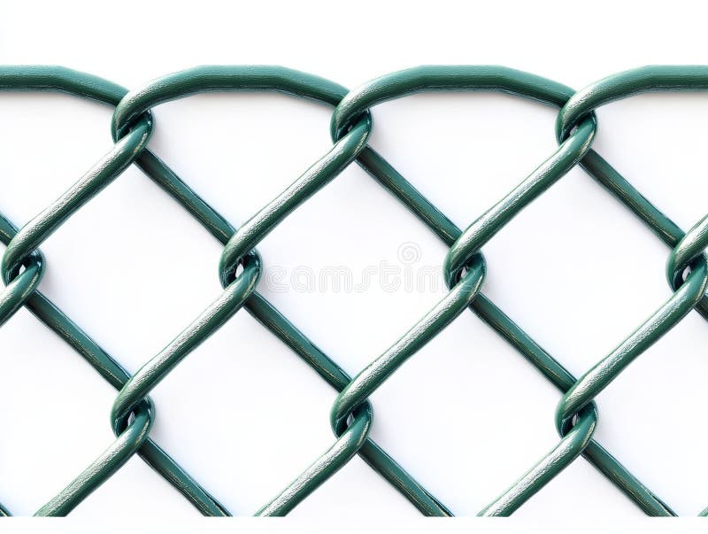 Close Up of Chain Link Fence Isolated on White Background - Ai. Stock ...